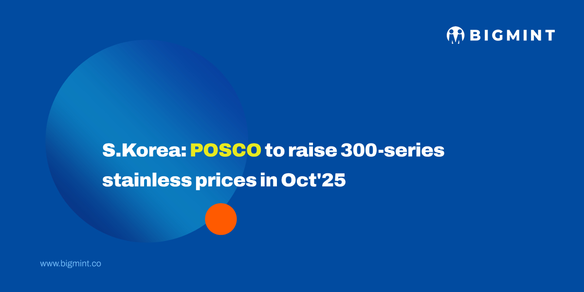 South Korea: POSCO to raise 300-series stainless prices in Oct'25 | BigMint