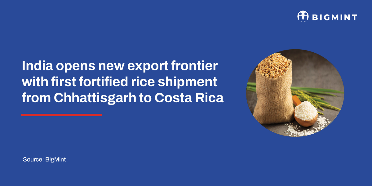 India opens new export frontier with first fortified rice shipment from ...